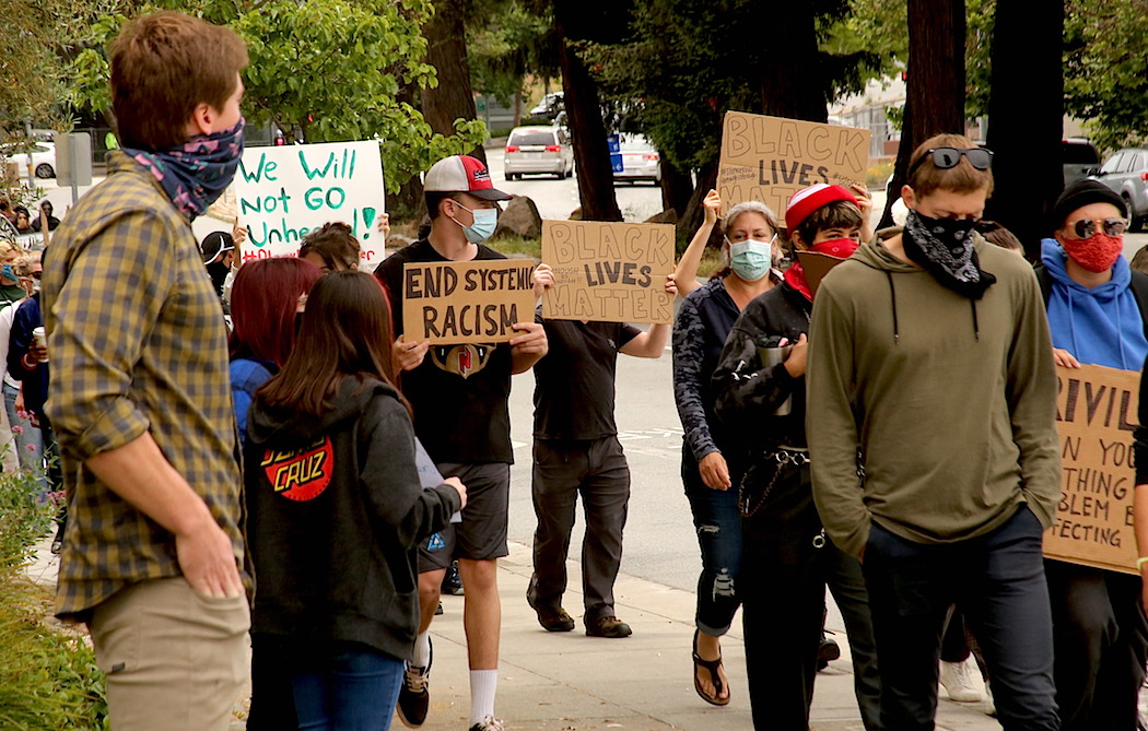 Thousands in Santa Cruz and Watsonville Protest George Floyd Killing